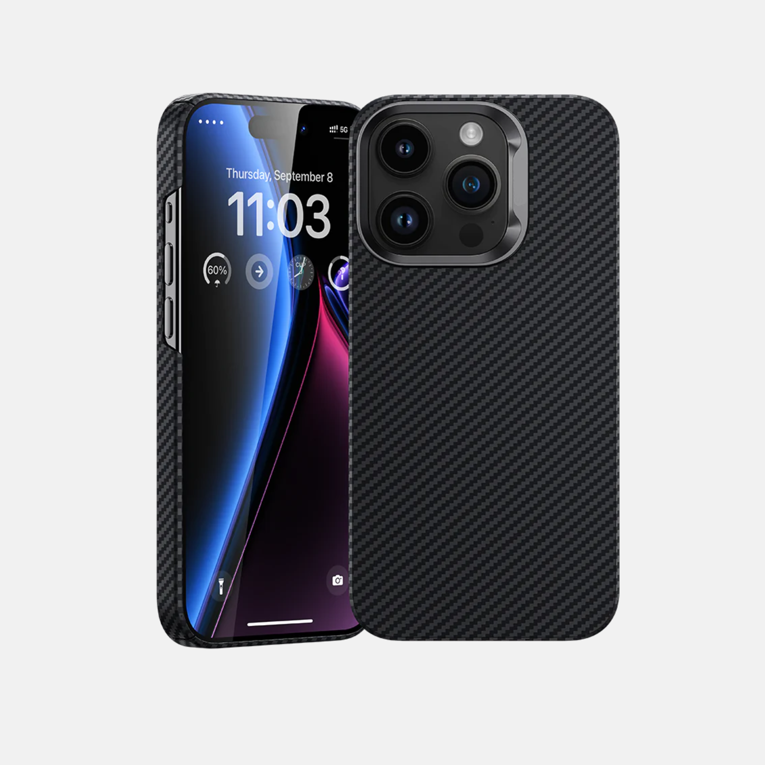 iPhone 14 ProMax Ultra-Sleek Real Carbon Fiber Protective Back Cover